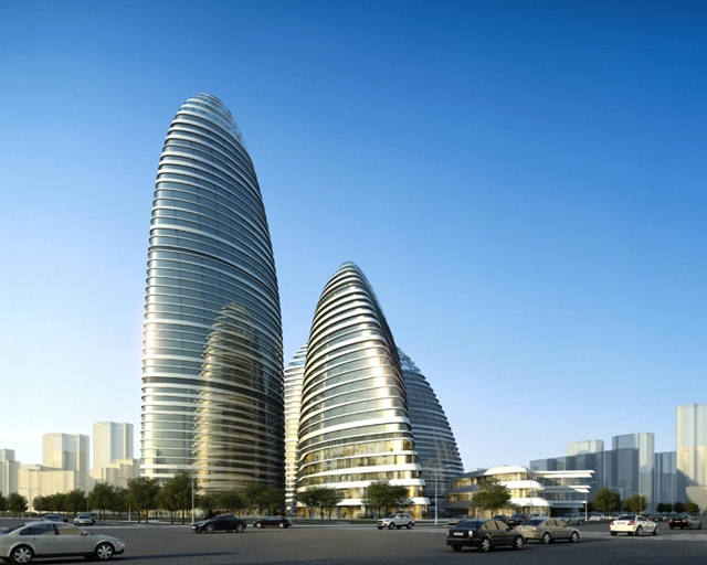 Wangjing Soho, Office And Retail Complex in Beijing by Zaha Hadid ...