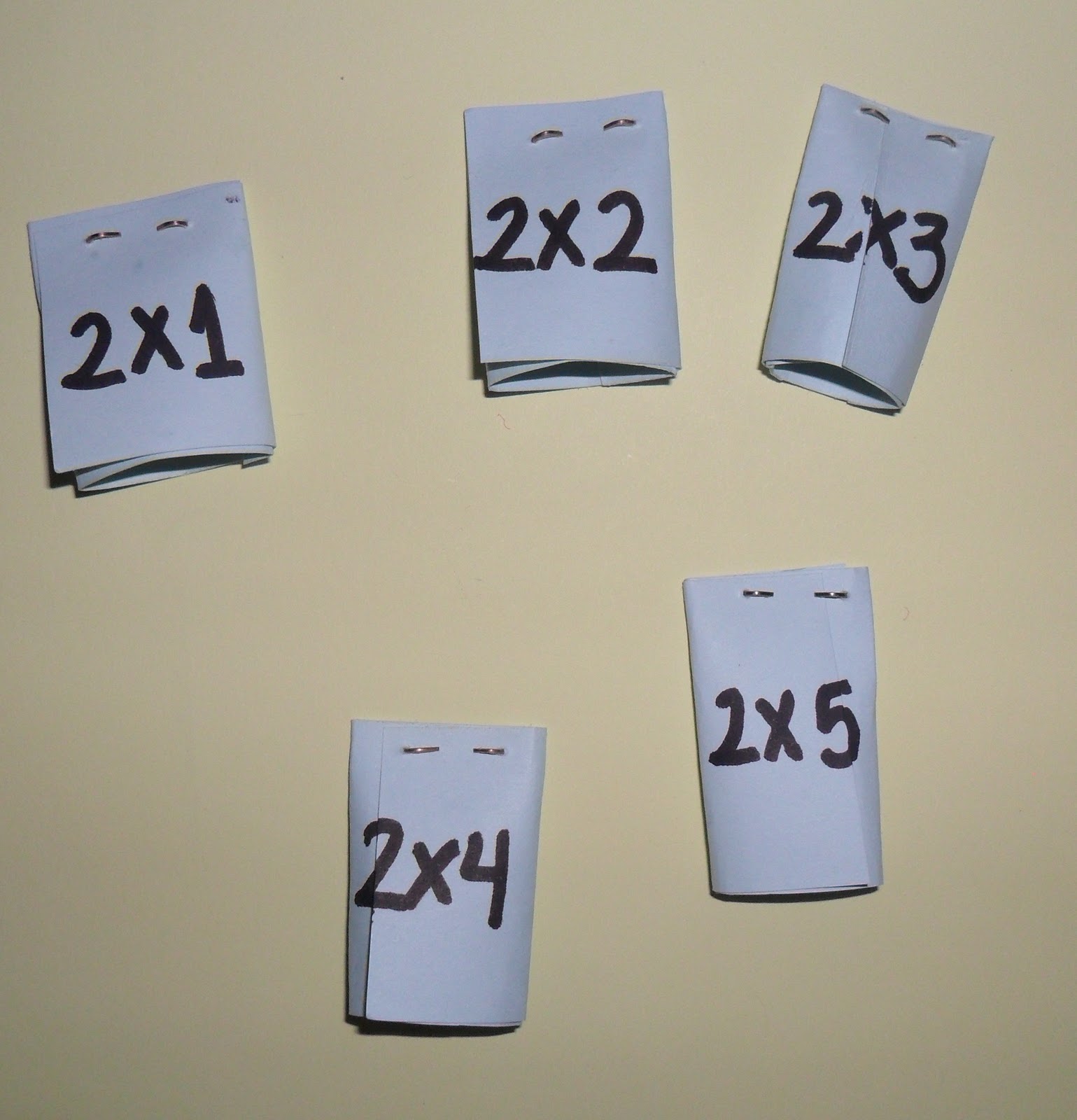 Material pedagógico hecho en casa: Tablas de Multiplicar