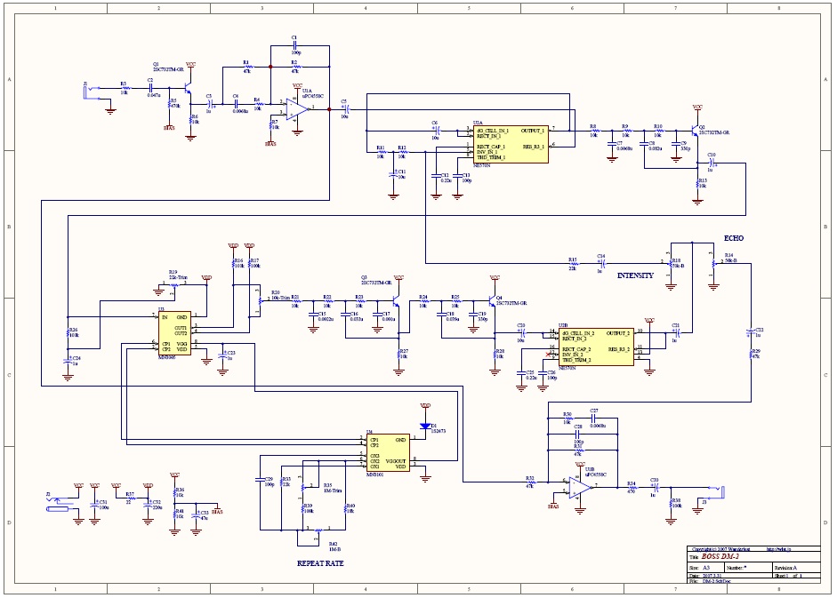 NTE Electronics Circuit: Boss DM-2 Delay