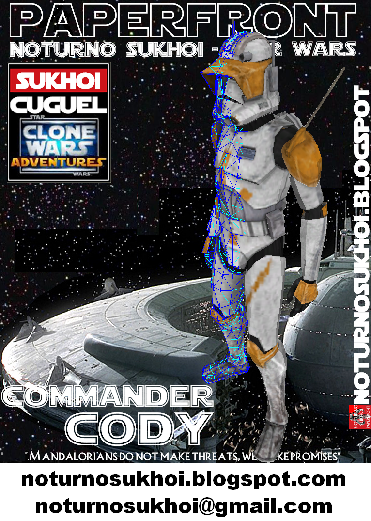 Noturno Sukhoi: Star Wars “Clone Wars” Commander Cody Phase ll _Papercraft