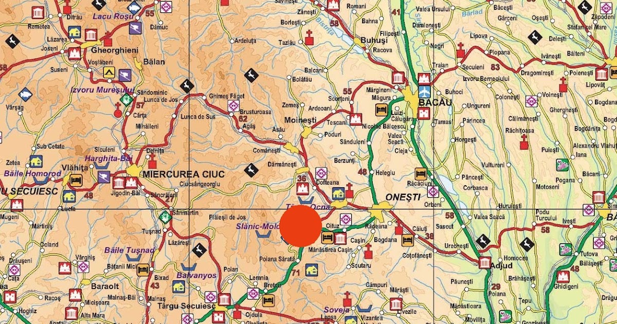 Slanic Moldova Harta | Harta