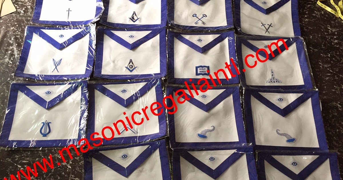 Blue Lodge Officer Aprons set