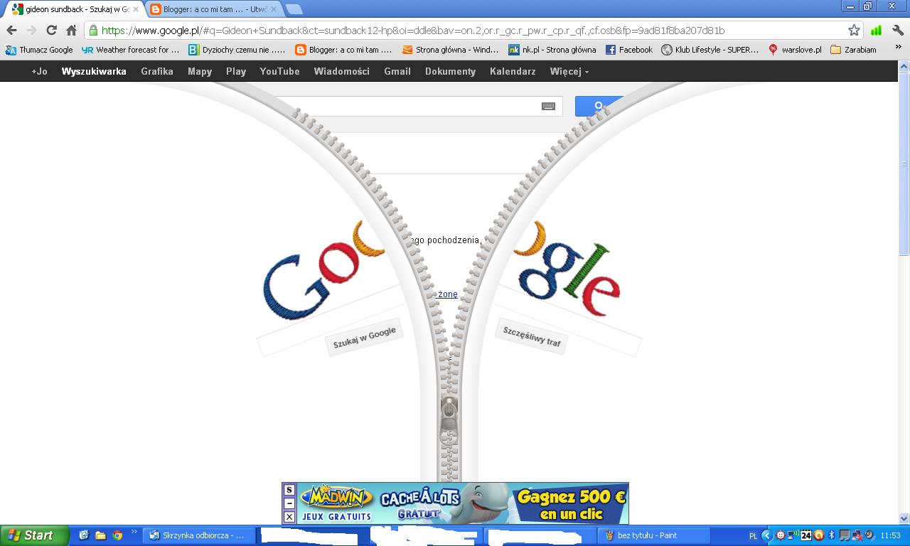 Google mam ustawione jako stronę startową, bo lubię ich niespodzianki z ...