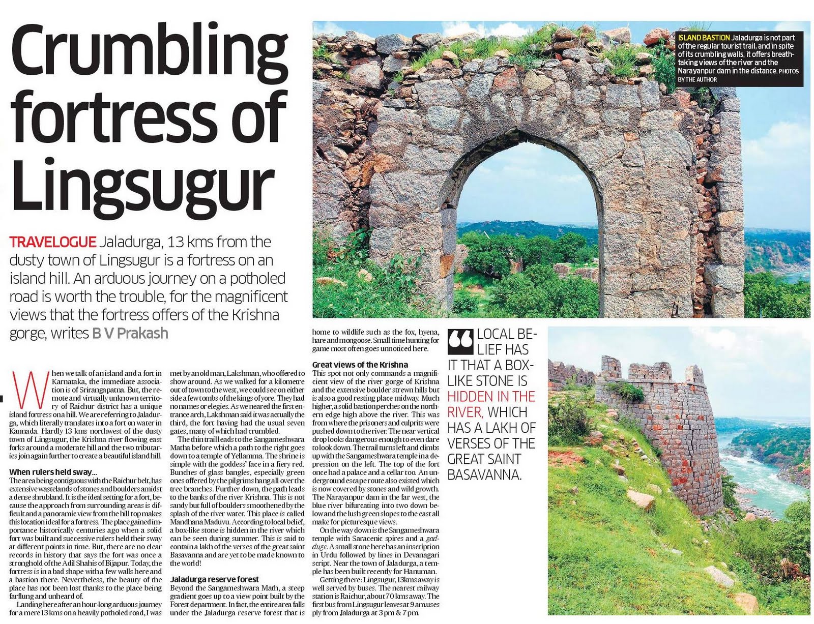 Treks and Travels of BV Prakash: Jaladurga Fortress near Lingasugur