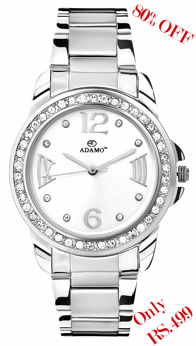 Most Beautiful Adamo Analog White Dial women's Watch - AD39SM01 ...