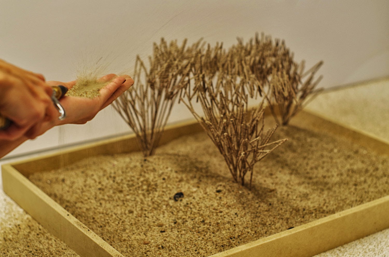 corrupt gold: Construction Process: Sand model