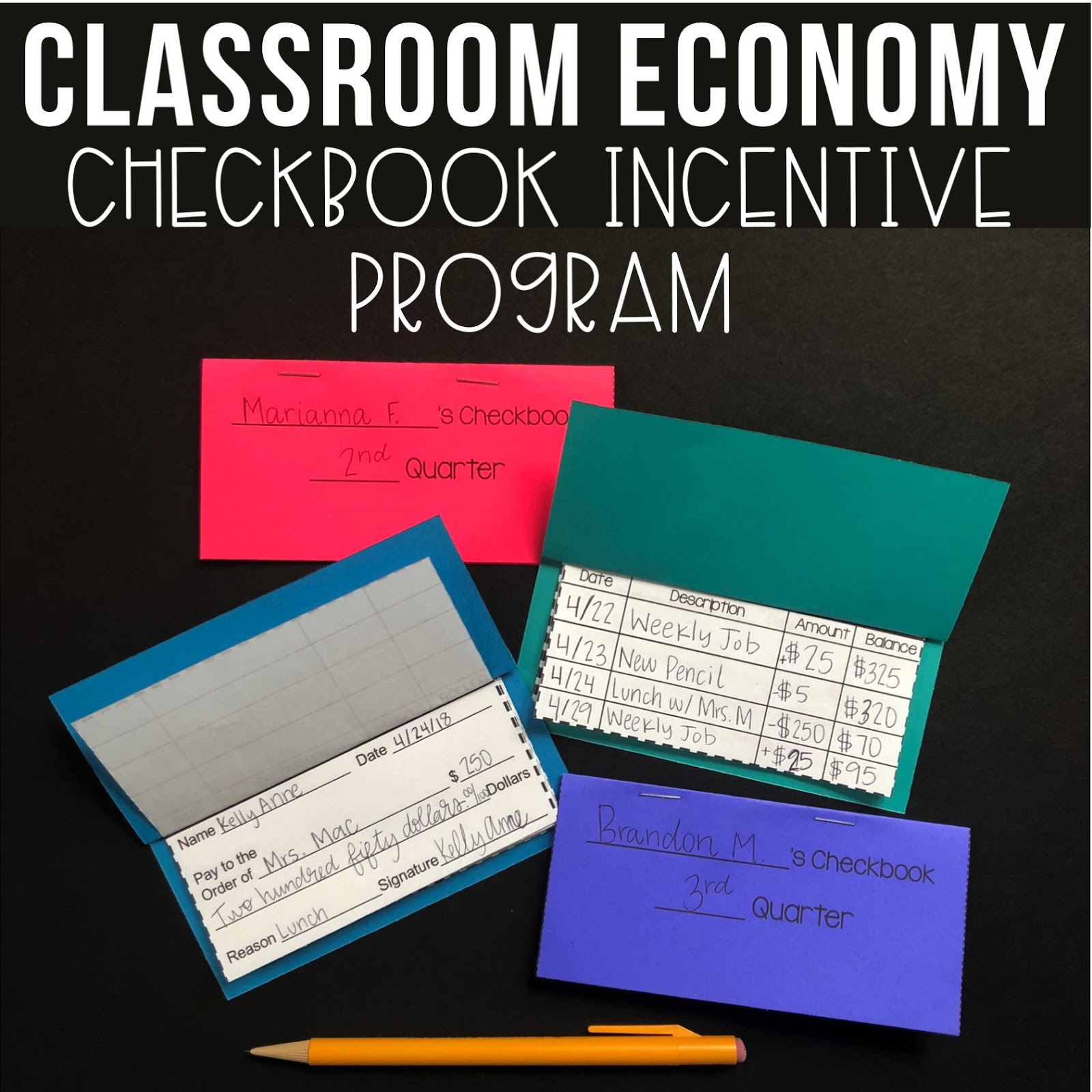 AppleSlices: Classroom Economy - Checkbook Incentive Program