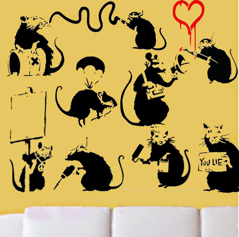 art wonder every day: Banksy 'rats'