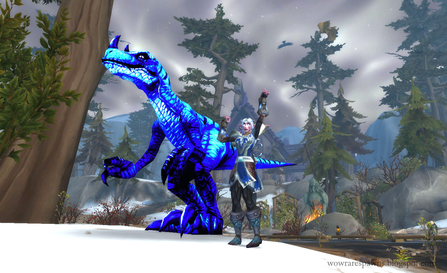 WoW Rare Spawns: Gon - Inky Blue Spirit Raptor