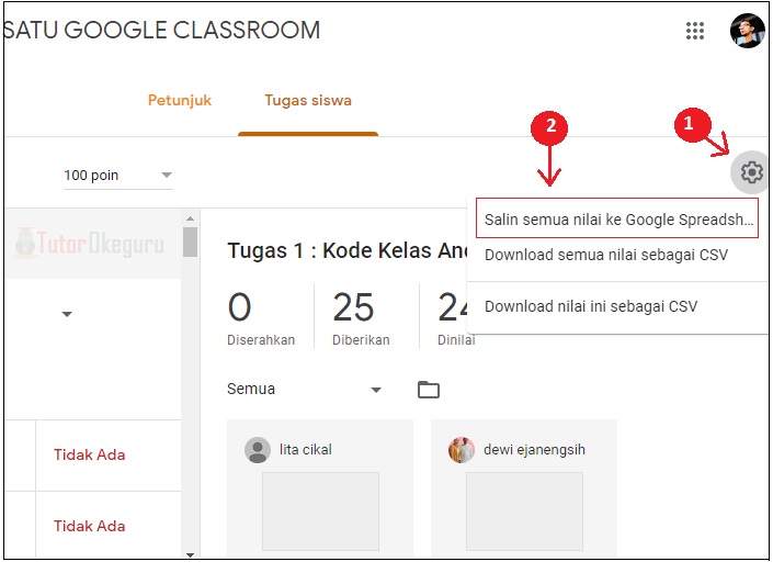 Cara Mengunduh / Download Hasil Penilaian Google Classroom - TUTORIAL OKEGURU
