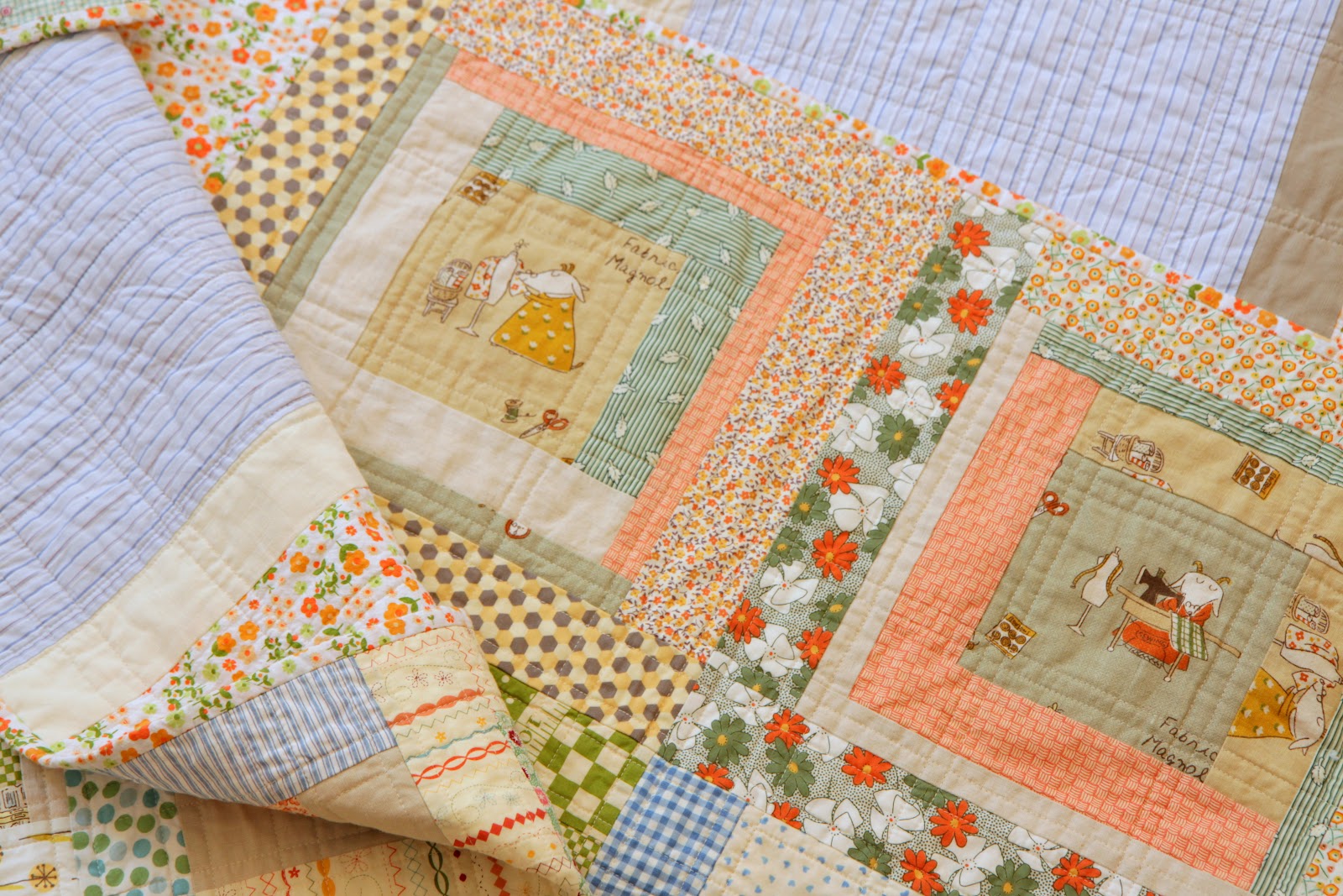 Quilt Story: Sewing goats quilt finish from Patchwork in Paris...