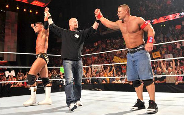 WWE In live!!!!: JOHN CENA & ALEX RILEY vs THE MIZ & R-TRUTH