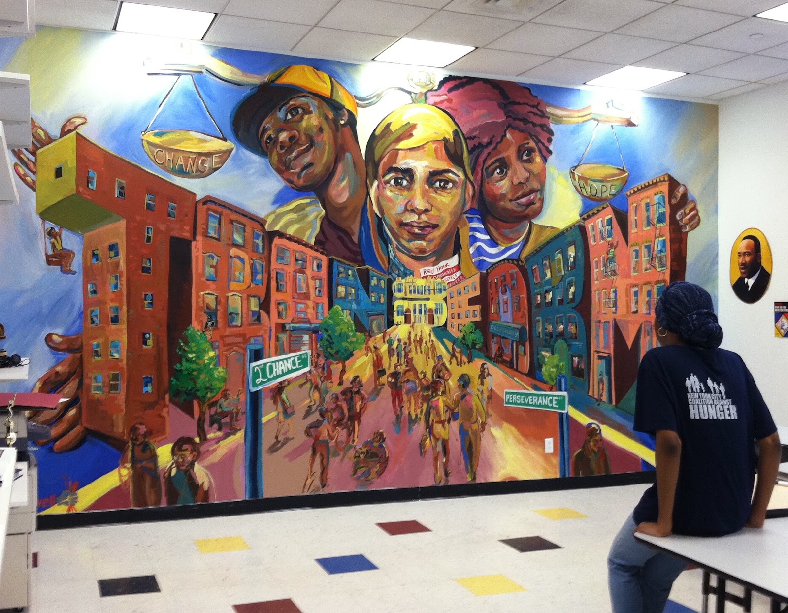 New Mural in Red Hook's Youth Justice Programs Room