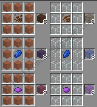 Todos los crafteos de Minecraft 1.11