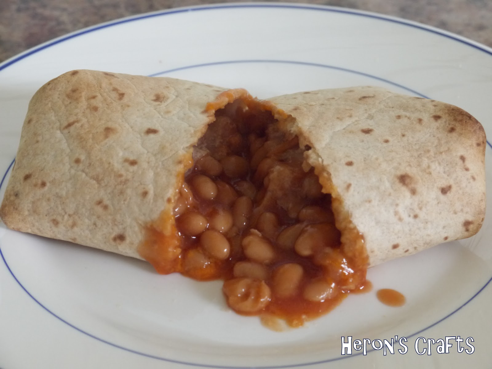 Heron's Crafts: Its a Wrap Wednesday - Cheesy Beans Wrap