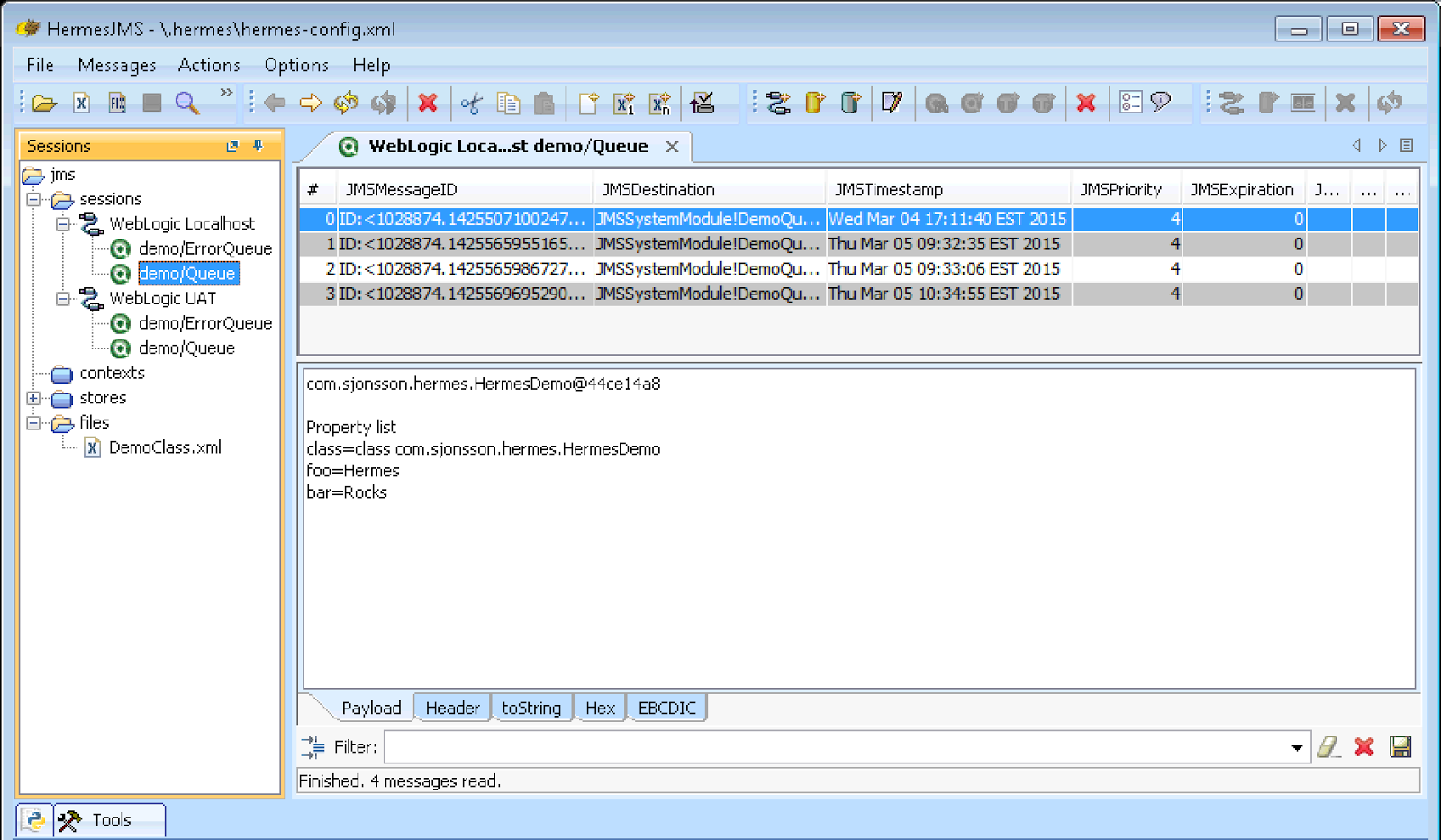 Steinn (Stan) Jónsson's Tech Talk: JMS testing with HermesJMS