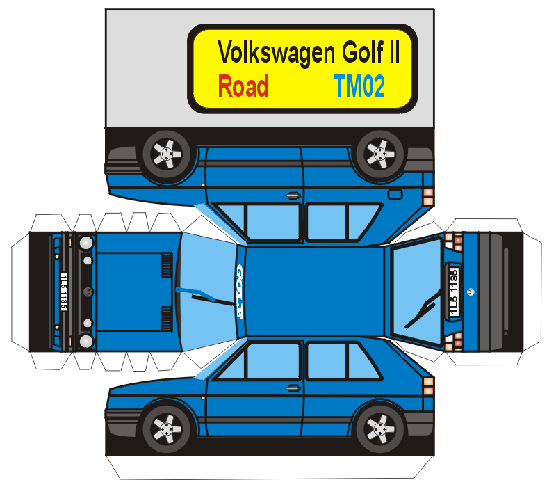 SP. Papel Modelismo: PaperCraft Volkswagen Golf II