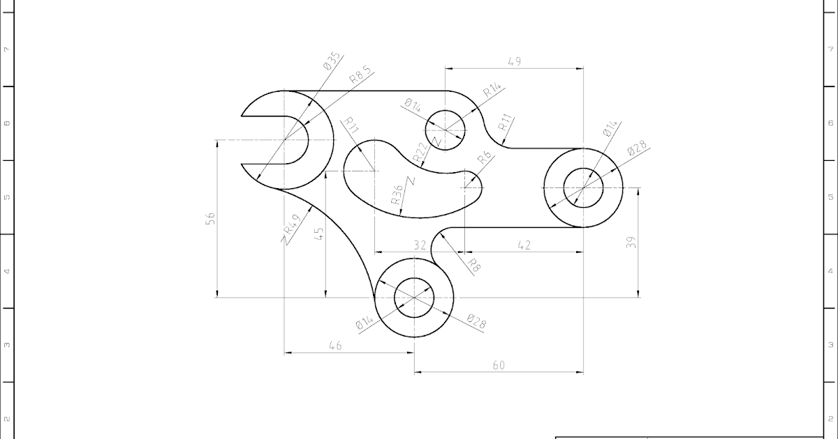 Ejercicios para AutoCAD 2D
