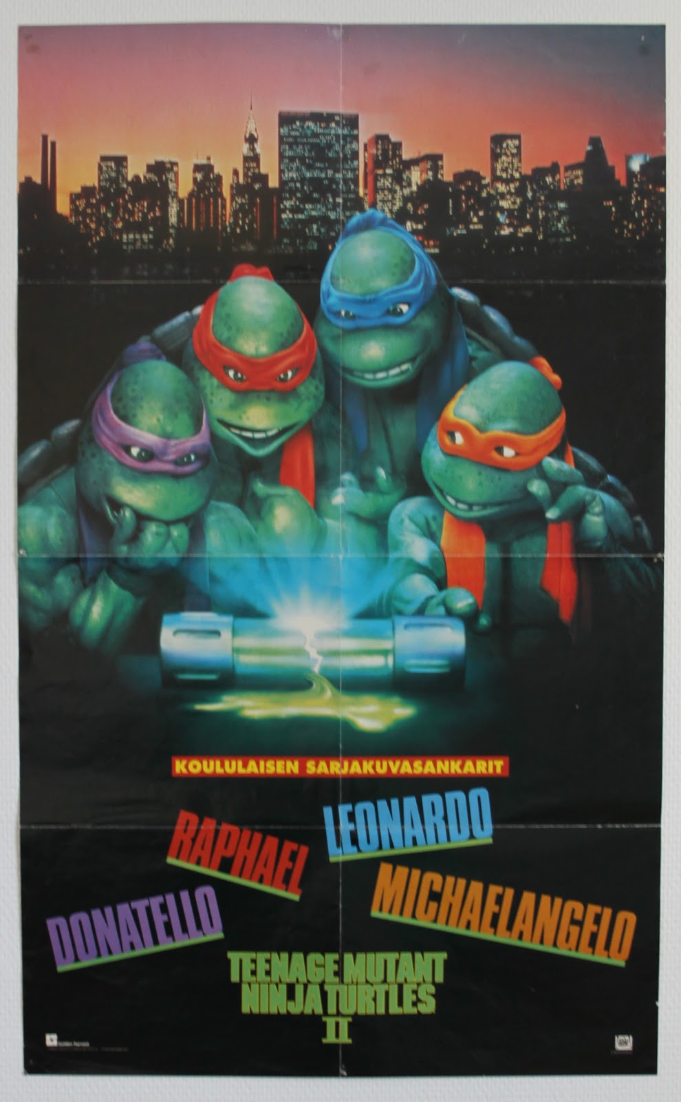 squer's TMNT Collection: 1991 TMNT II MOVIE POSTER (KOULULAINEN)