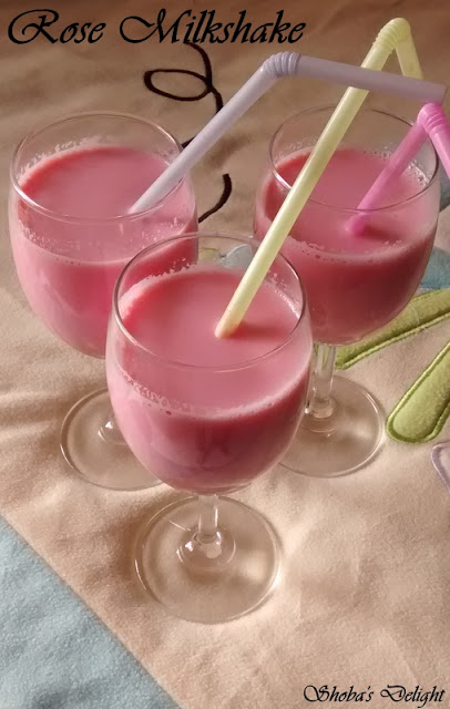 Shoba's Delight: Rose Milkshake