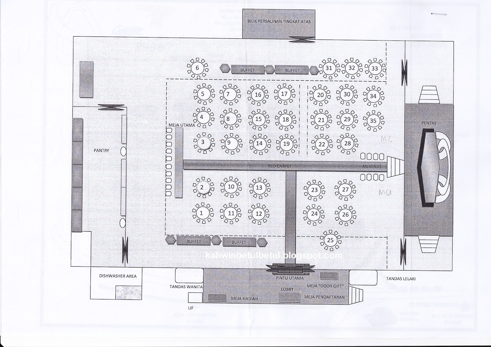Kahwin Betul-Betul: Wordless Wednesday : Floor Plan Dewan