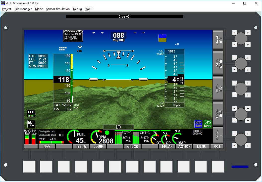 Onex build log: EFIS screens