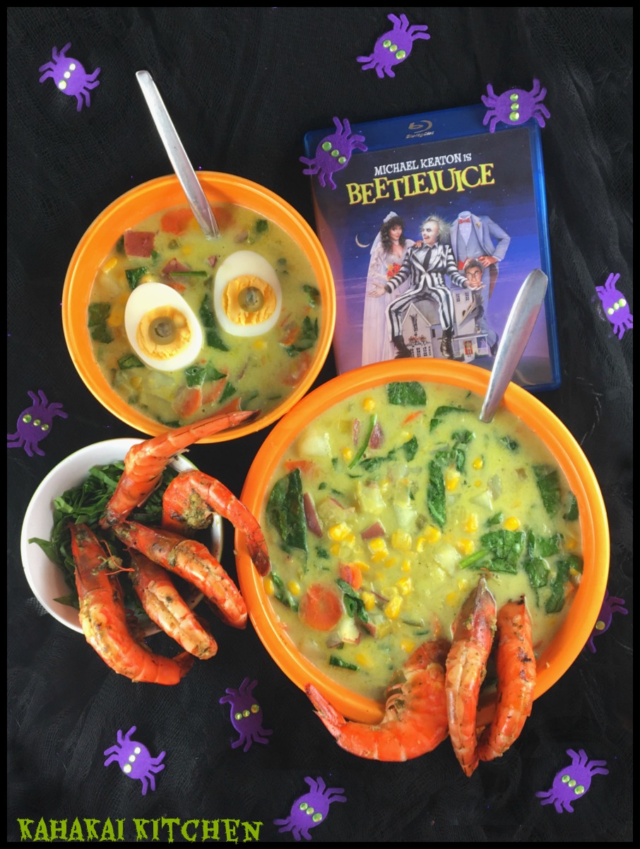 Kahakai Kitchen: Ghoulish Green Curry Veggie Chowder with Optional ...