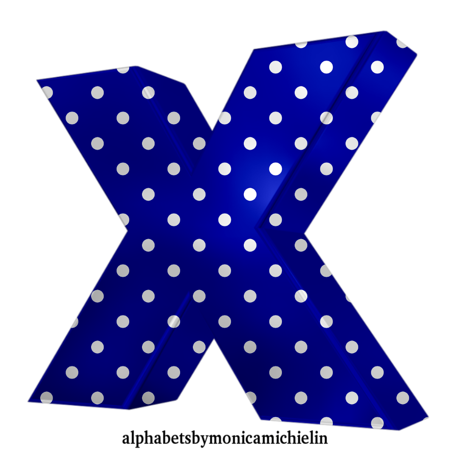 M. Michielin Alphabets: BLUE POLKA DOTS ALPHABET, ALFABETO AZUL DE BOLINHAS