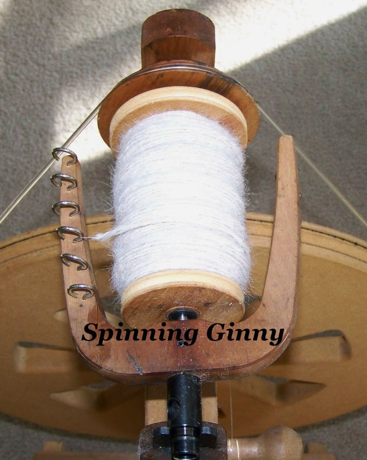 Spinning Ginny: Stitches are out! Yippee!! Lots of spinning today!!! # ...