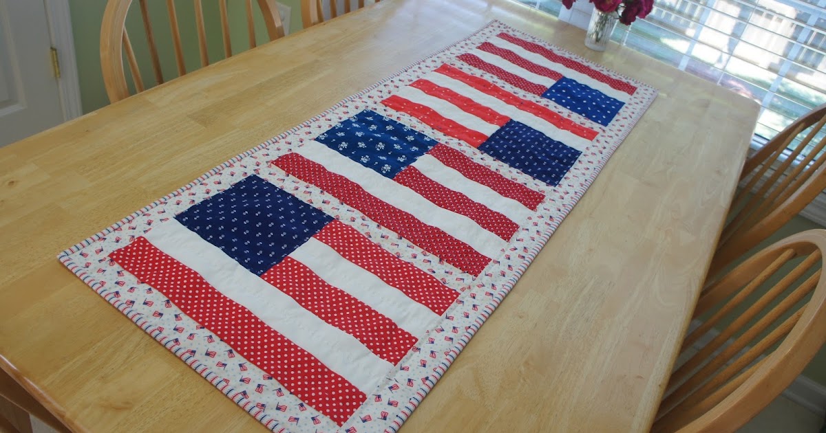 Tracy's Bits N Pieces: American Flag Table Runner - a tutorial