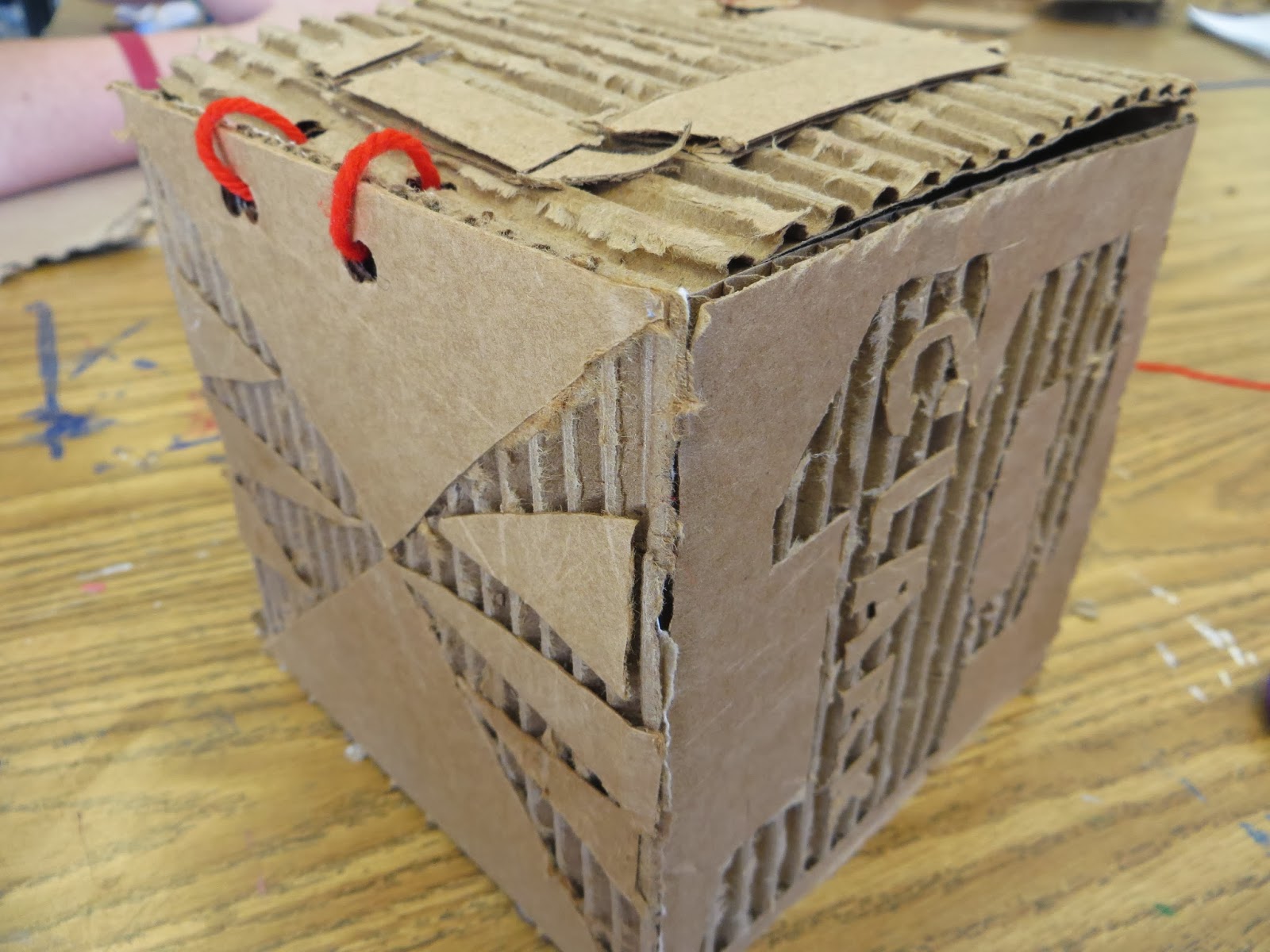 Shana's Art Room : Cardboard Texture Cubes
