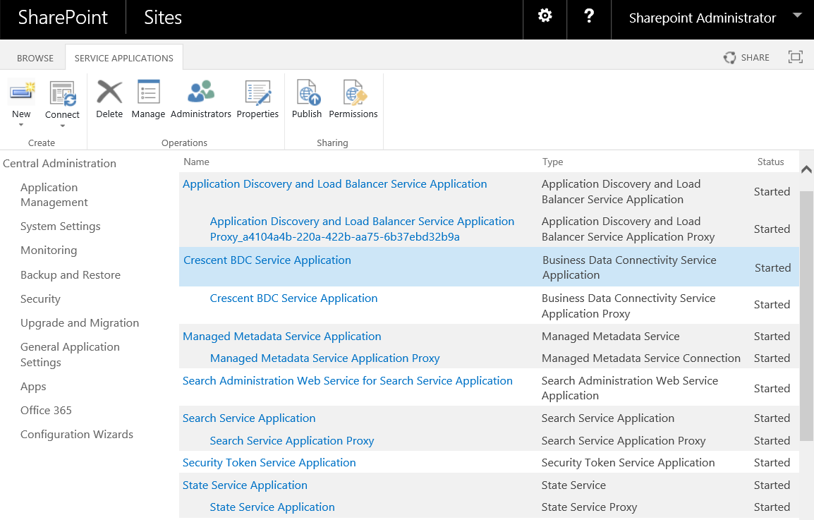 Create Bdc Bcs Service Application In Sharepoint 20132016 Using Powershell Sharepoint Diary