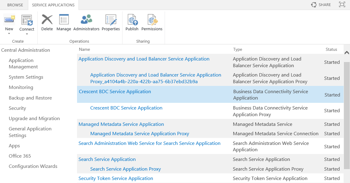 Create Bdc Bcs Service Application In Sharepoint 2013 2016 Using Powershell Sharepoint Diary