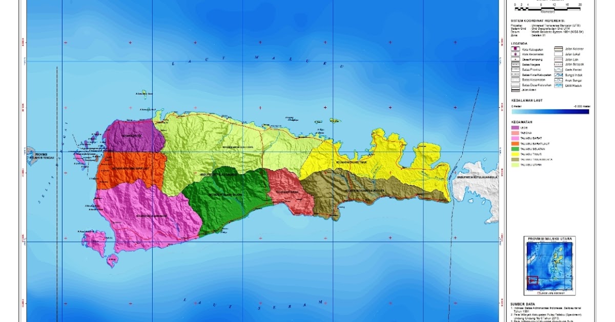 Peta Kabupaten Pulau Taliabu
