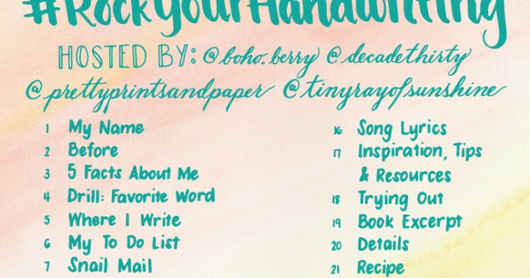 Deborah's Gems: Rock Your Handwriting ...