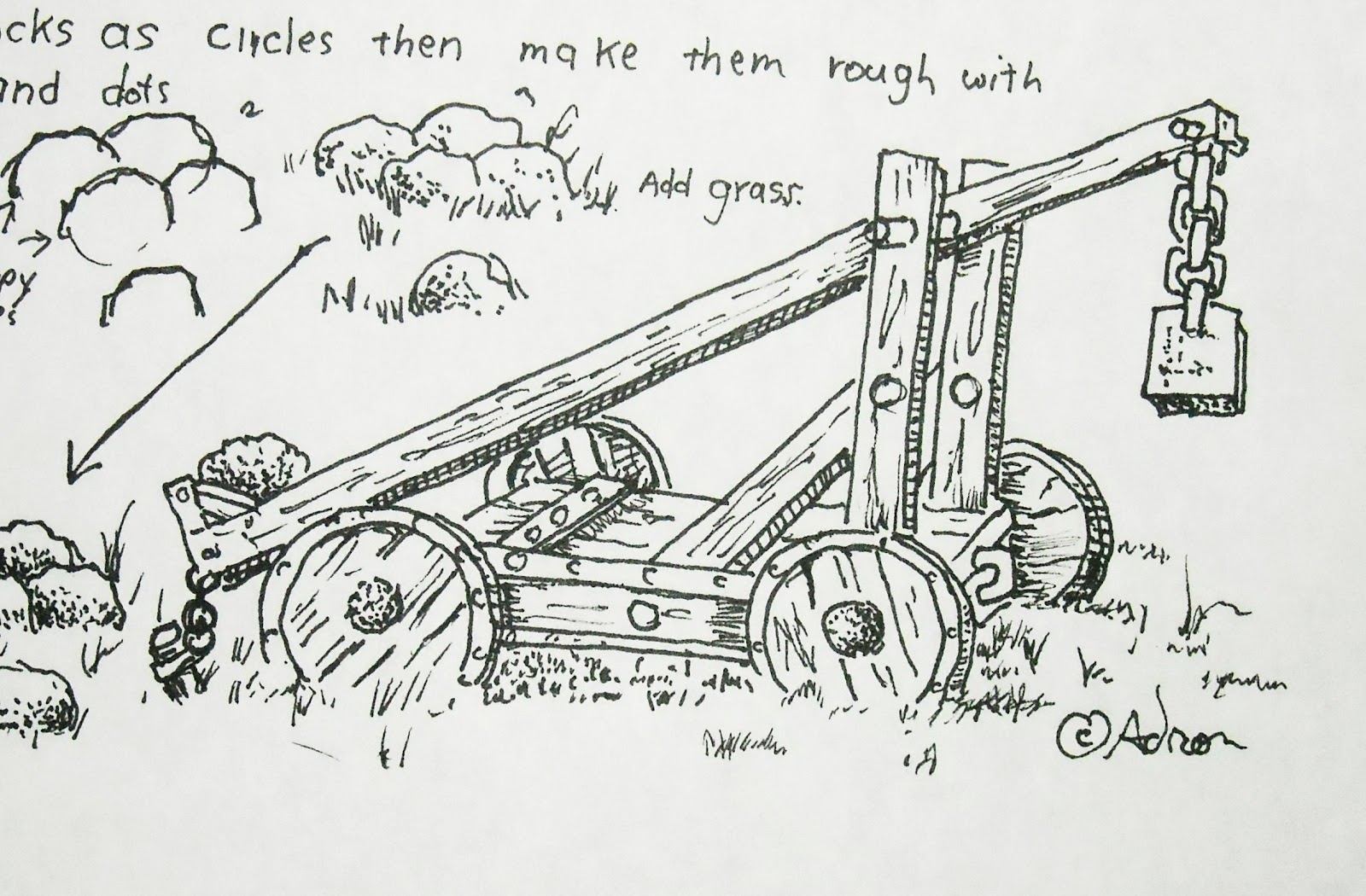 Catapult Coloring Page Coloring Pages