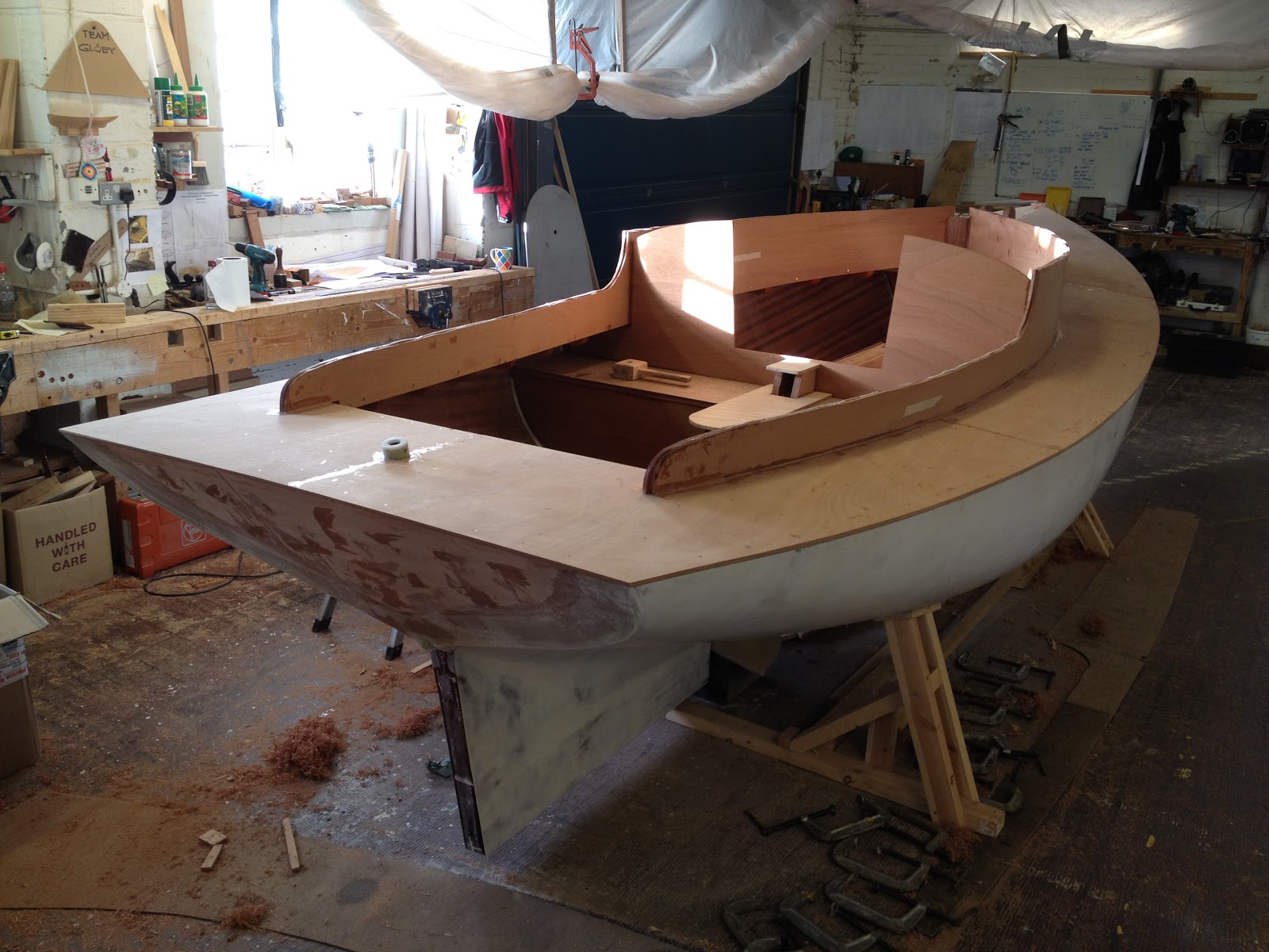Boatbuilders Diary for "Glóey": Week 14 - Deckcovering / Coamings