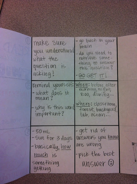 thesciencepirate: Test Taking Skills Foldable