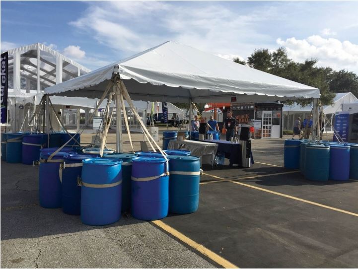 Everything Entertainment: Water Barrels As A Tent Anchoring Option