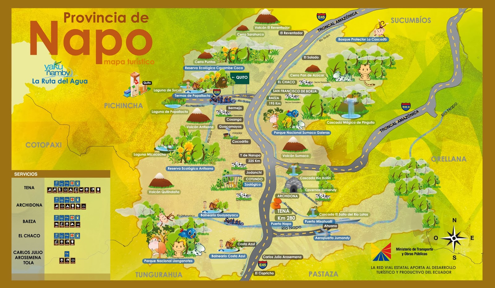 Mapas Turísticos y Viales del Ecuador