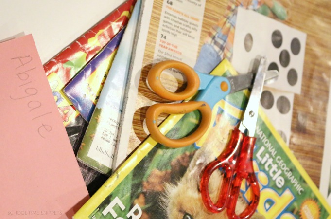 Name Art Collage {& Great Way to Recycle Magazines!} | School Time Snippets