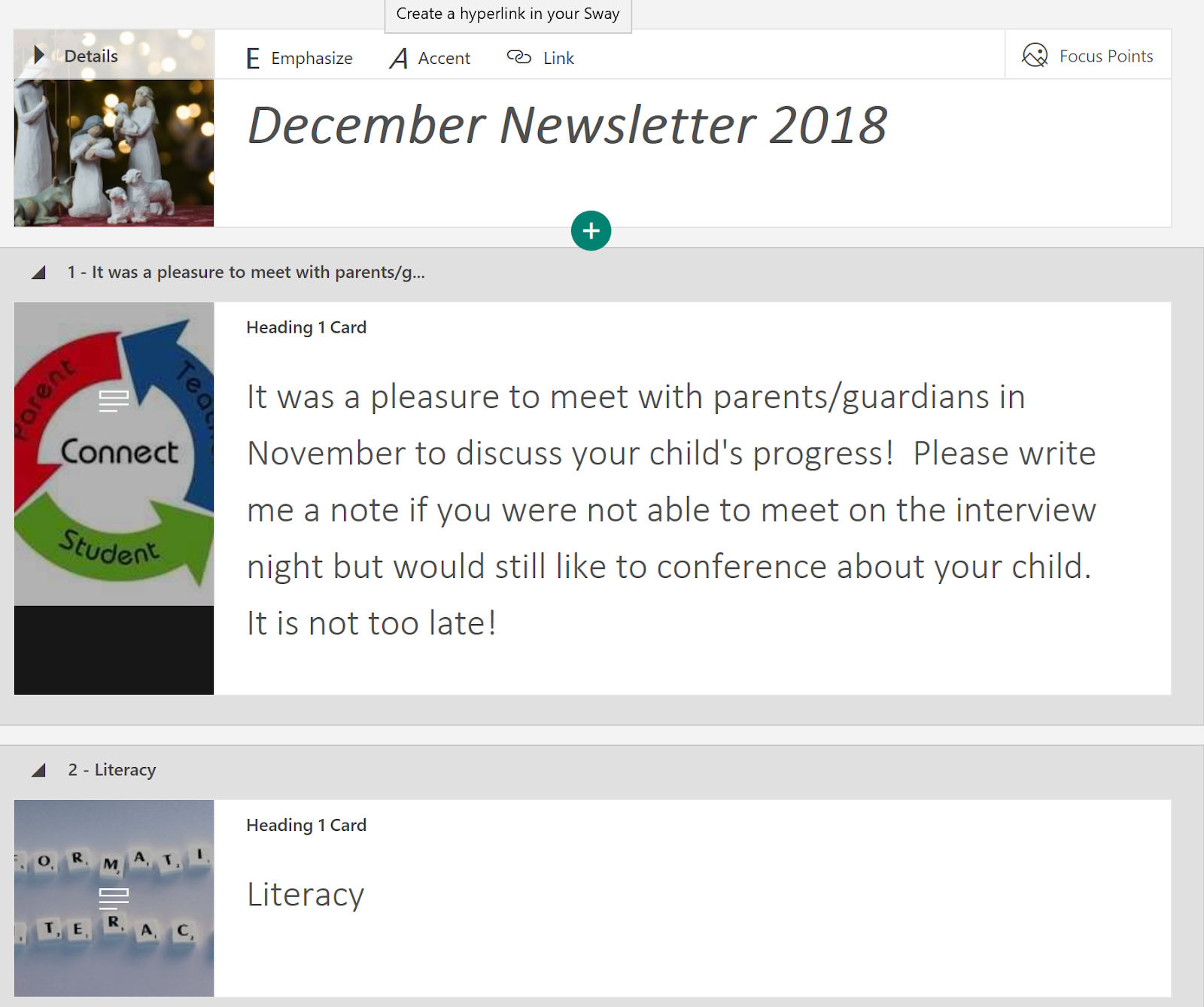 Using Sway in a Grade 2 Classroom