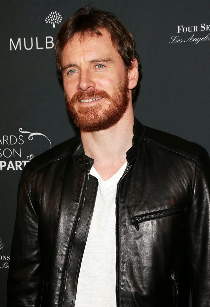 Actor Michael Fassbender with beard