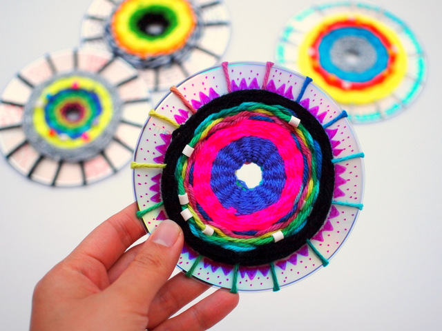 Make a Woven CD Dream Catcher | Pink Stripey Socks