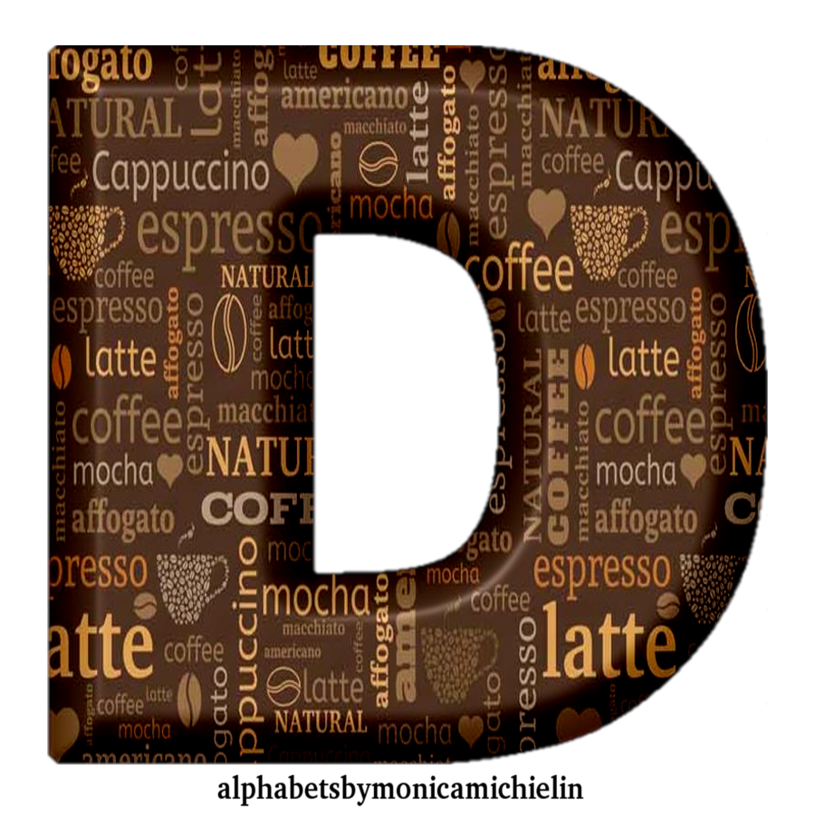 Monica Michielin Alphabets: COFFEE ALPHABET, ALFABETO DE CAFÉ