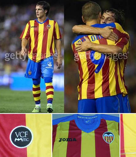 Football teams shirt and kits fan: Valencia CF 2011-12 senyera retro kits