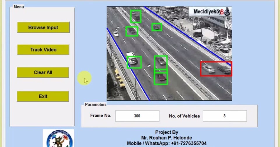 Vehicle Tracking And Counting Using Matlab Project Code ~ Matlab Project Codes
