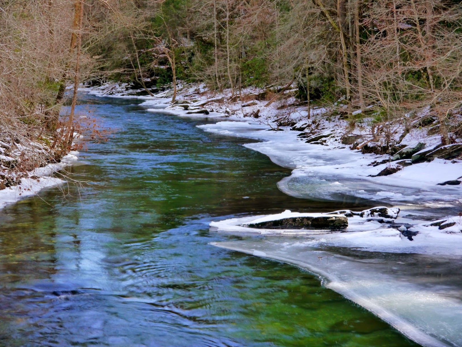 American Travel Journal: Ice on the Tellico River and Bald River Falls