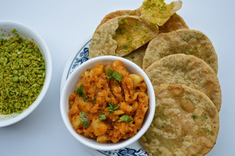 Matar Poori With Aloo Subzi ~ Tamalapaku