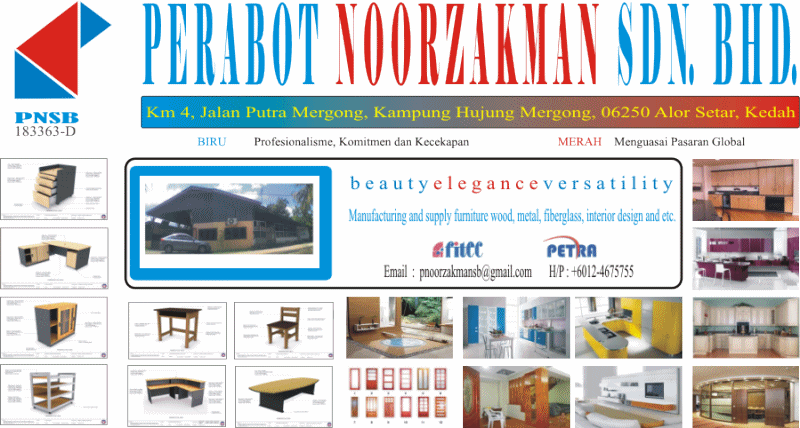 Perabot Noorzakman Sdn Bhd: Produk Lakaran Perabot Noorzakman Sdn Bhd